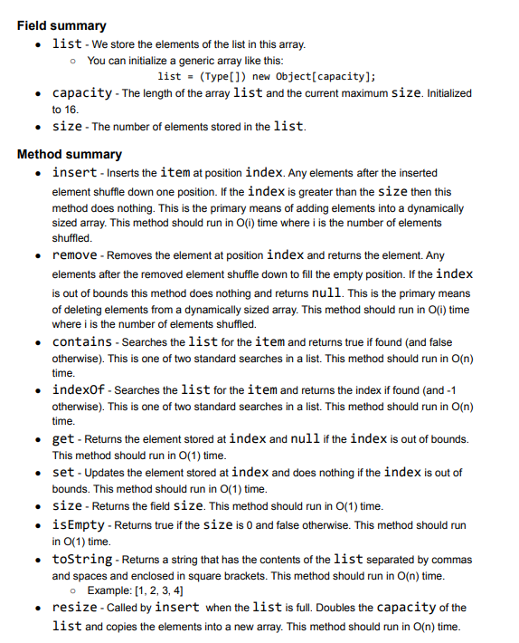 Solved Common Types Of Java Lists Linkedlists And 