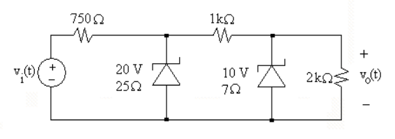 Solved Figure shows a regulator circuit with two zener | Chegg.com
