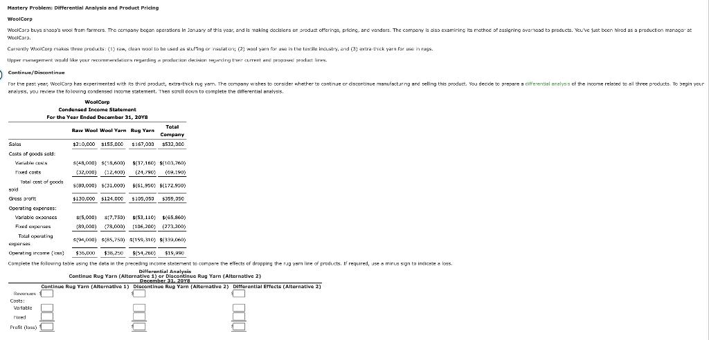 Solved Mastery Problem: Differential Analysis and | Chegg.com