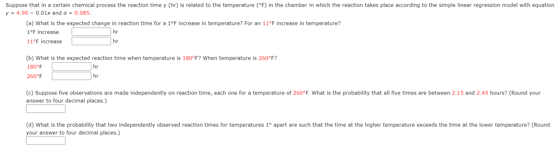 Solved Suppose That In A Certain Chemical Process The
