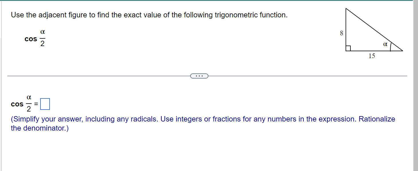 Solved Use the adjacent figure to find the exact value of | Chegg.com
