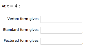 Solved The quadratic expression is written in vertex form. | Chegg.com