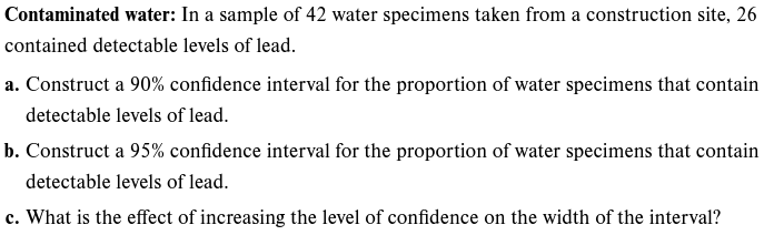 Solved Contaminated water: In a sample of 42 ﻿water | Chegg.com