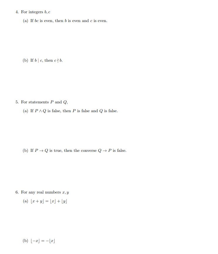 Solved Each of the following conjectures is false. Give a | Chegg.com