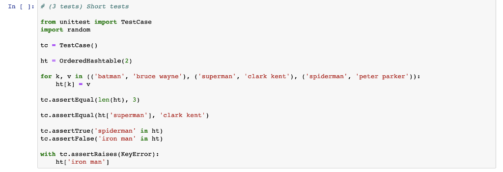 Ordered Hashtable Overview For this assignment you | Chegg.com
