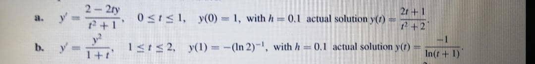 Solved Use each of the Adams-Bashforth methods to | Chegg.com