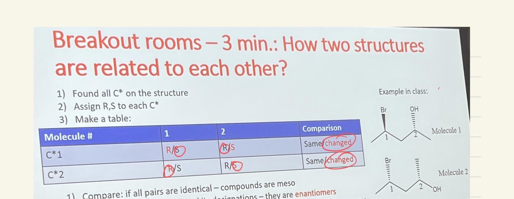 Solved Breakout rooms -3 min.: How two structures are | Chegg.com