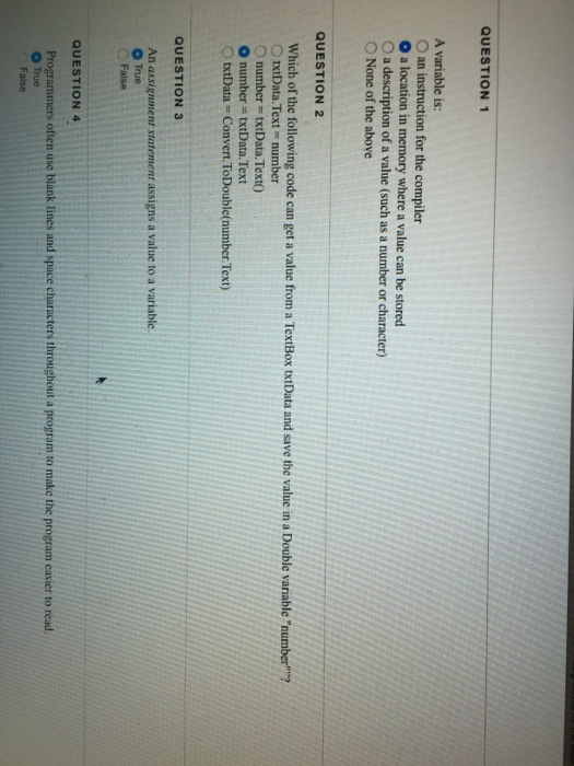 Solved A Variable Is An Instruction For The Compiler A 8580