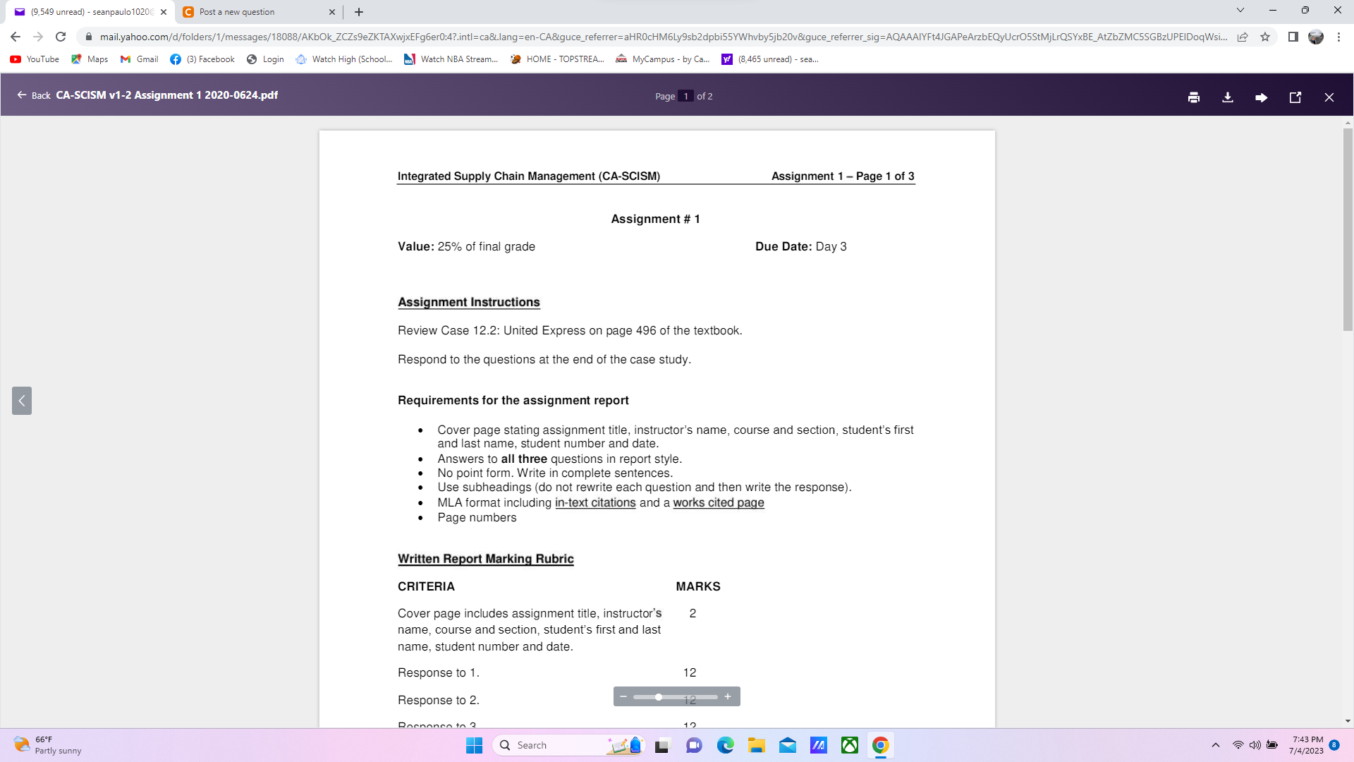 Solved Assignment Instructions Review Case 12.2: United | Chegg.com
