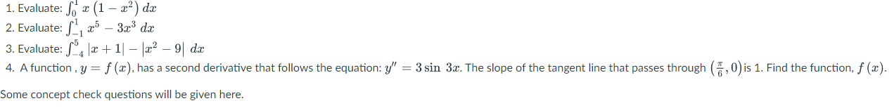 Solved This worksheets is about evaluating definite | Chegg.com