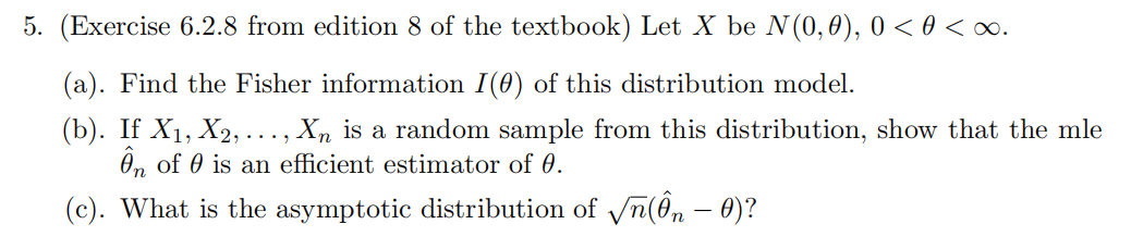 Solved 5. (Exercise 6.2.8 from edition 8 of the textbook) | Chegg.com