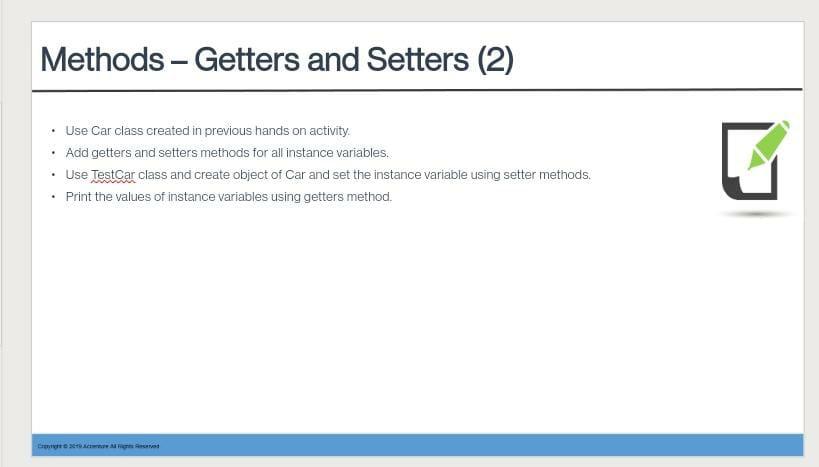Solved Classes and Objects – Hands on Activity Create class | Chegg.com
