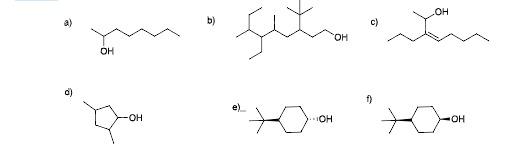 Solved 1) Write the structural formulas for each of the | Chegg.com