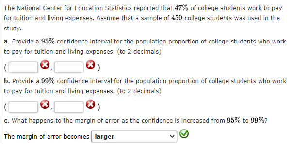 Solved The National Center for Education Statistics reported | Chegg.com