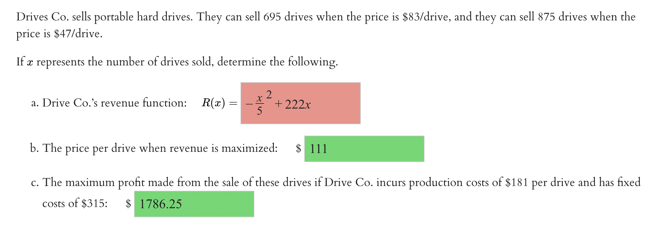 Solved Determine each of the following properties of the | Chegg.com