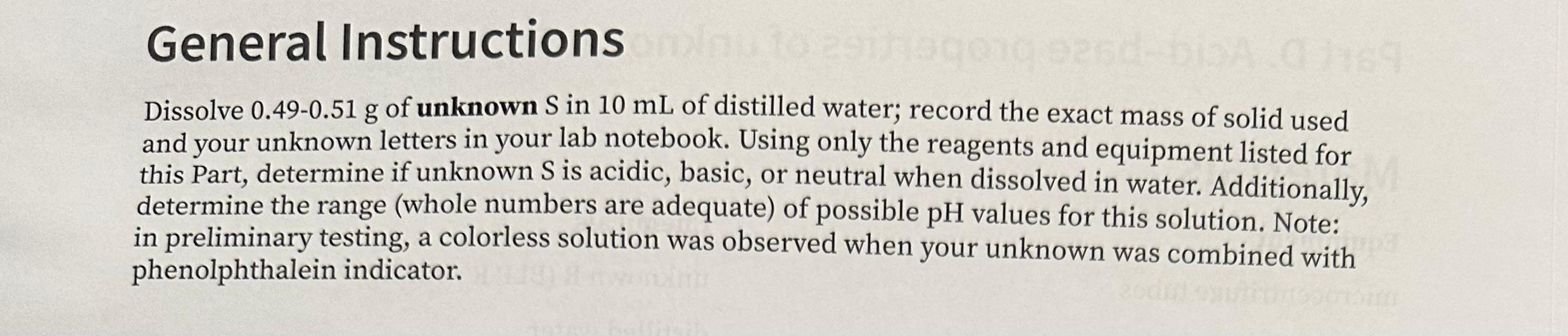 Solved Part E. Characterization of an unknown S | Chegg.com