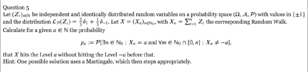 Question 5 Let (Z)ien be independent and identically | Chegg.com