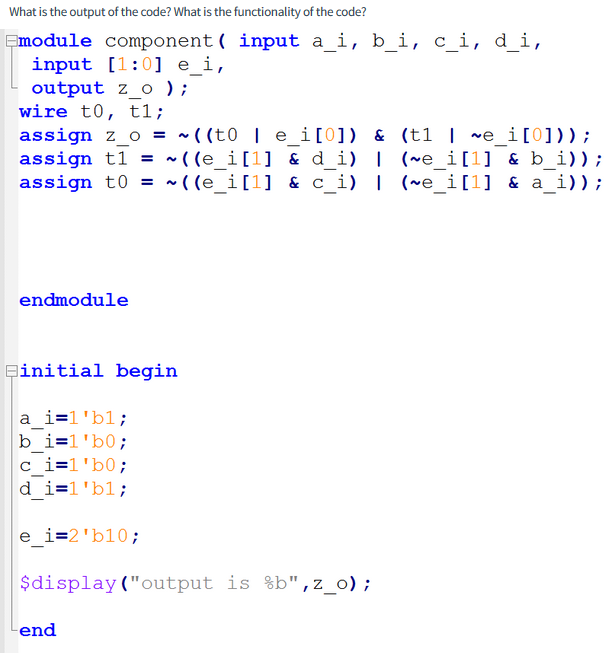 Solved What is the output of the code? What is the | Chegg.com