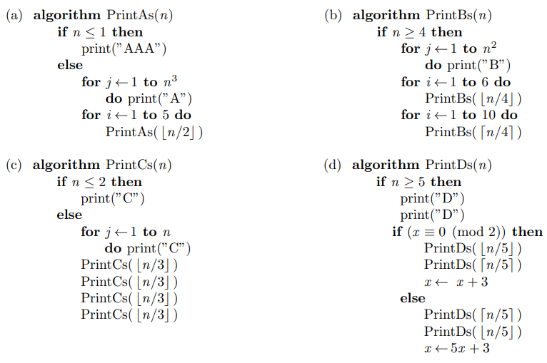 Solved Problem #1: Give an asymptotic estimate using | Chegg.com