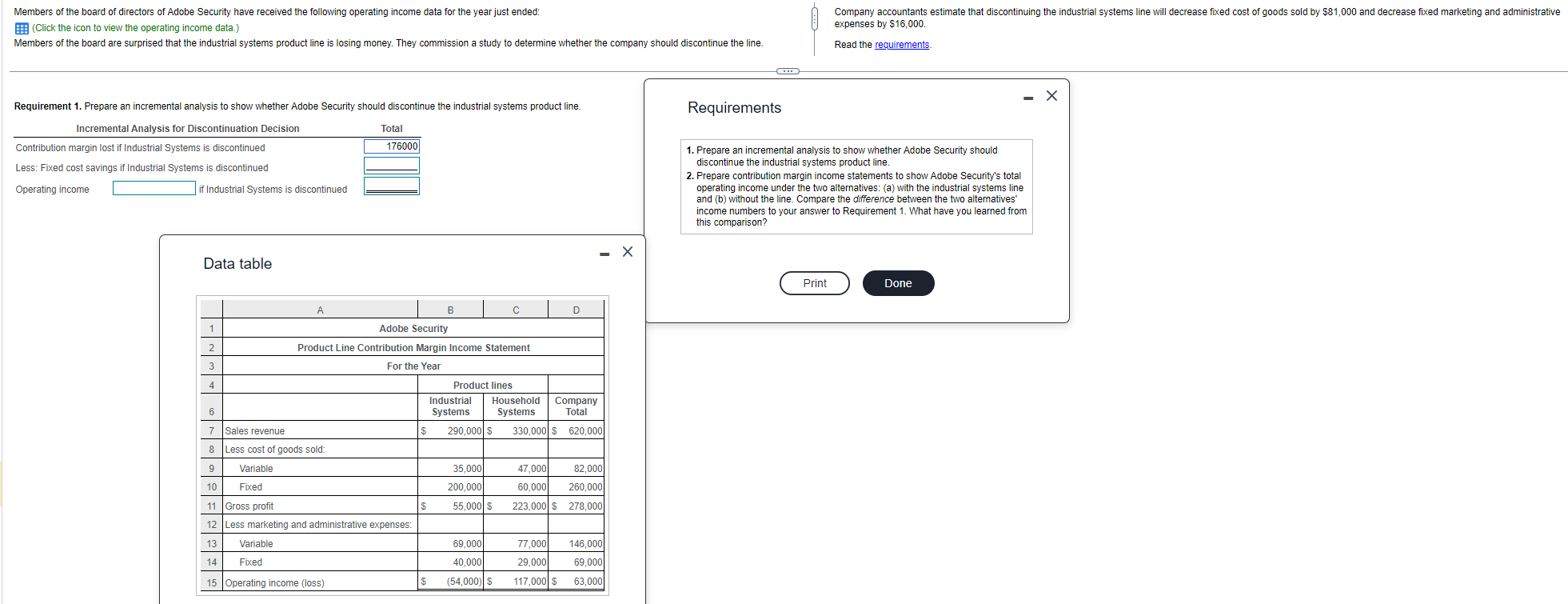 Solved Company accountants estimate that discontinuing the | Chegg.com