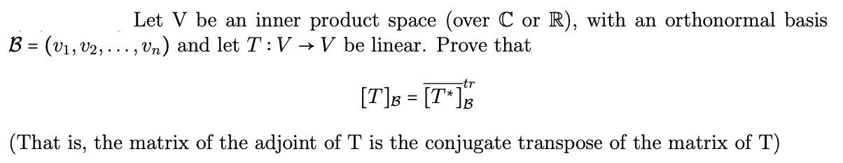 Solved Let V be an inner product space (over C or R ), with | Chegg.com