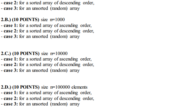 Solved Question 2. (40 POINTS): Implement the InsertionSort | Chegg.com
