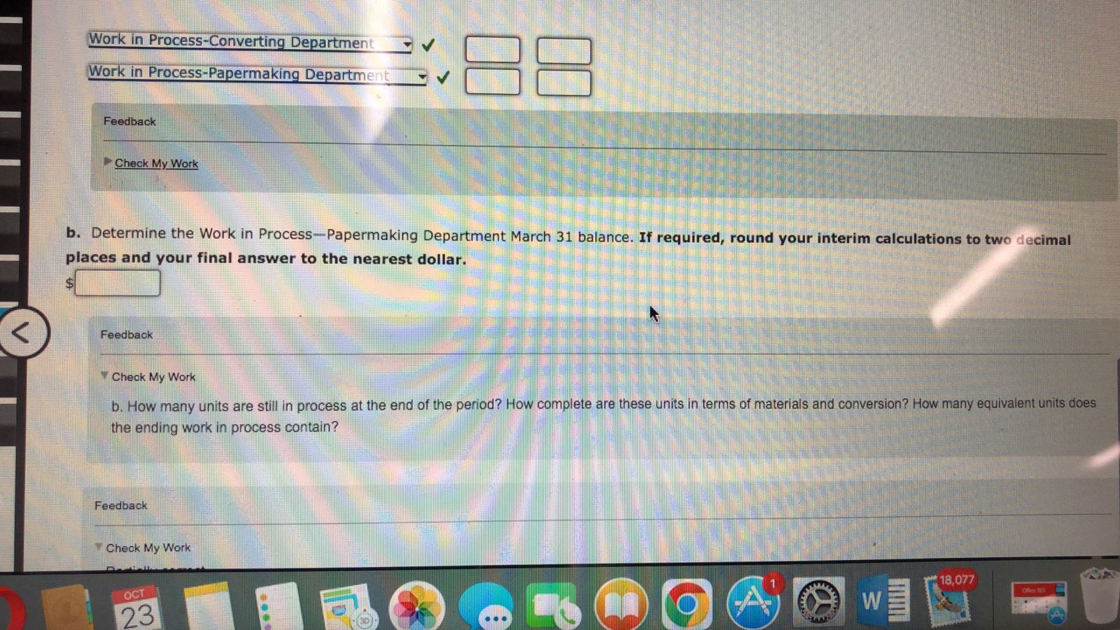 Solved Check My Work b. Determine the Work in | Chegg.com