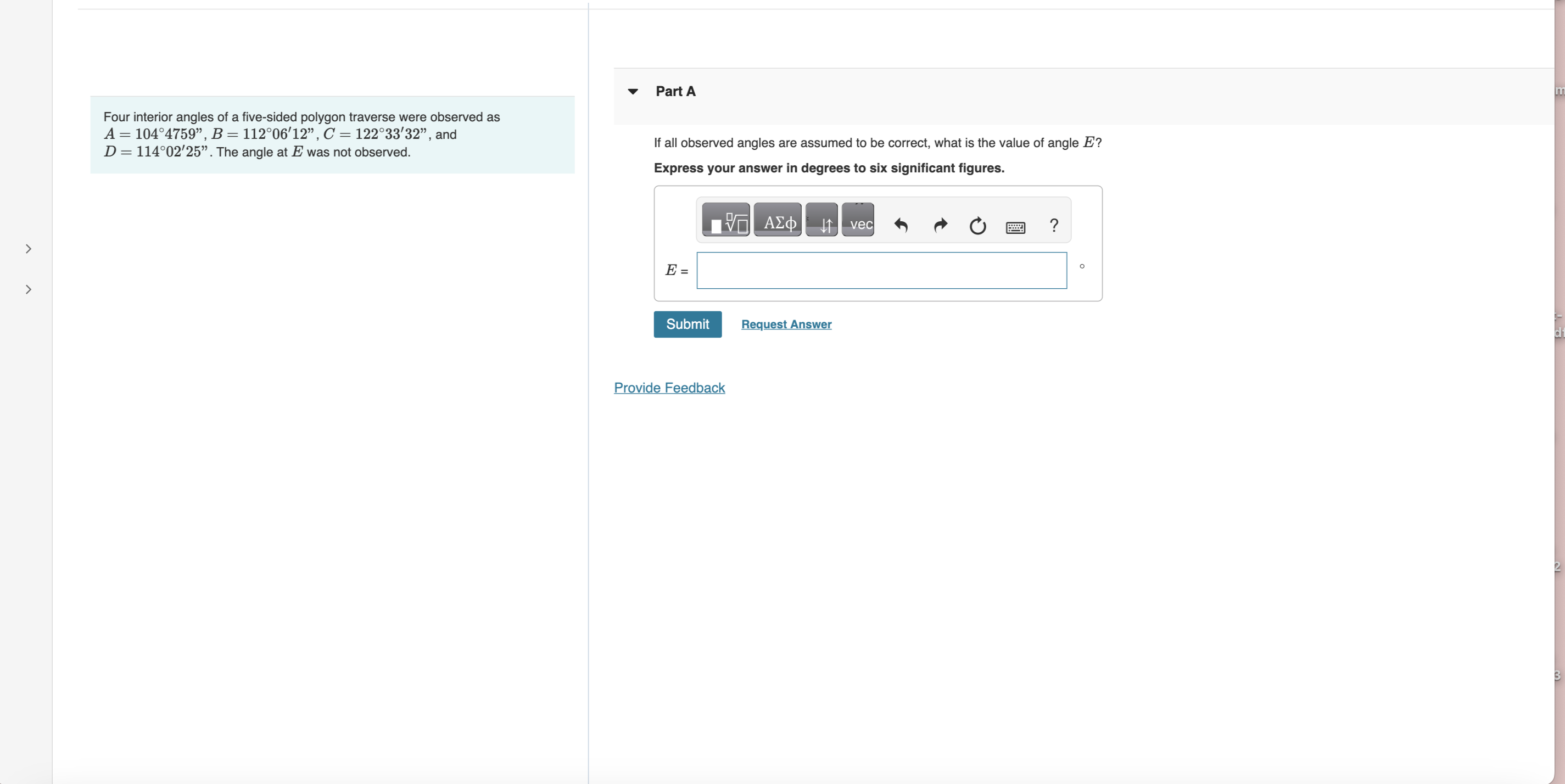 Solved Four interior angles of a five-sided polygon traverse | Chegg.com