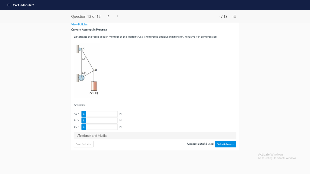 Solved & CW3 - Module 2 Question 12 of 12
