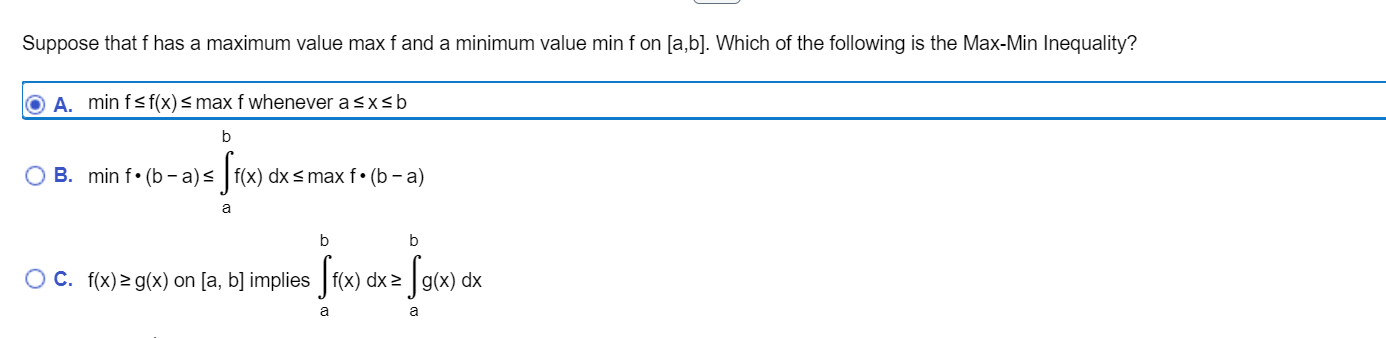 Solved b Use the Max-Min Inequality to show that if f is | Chegg.com
