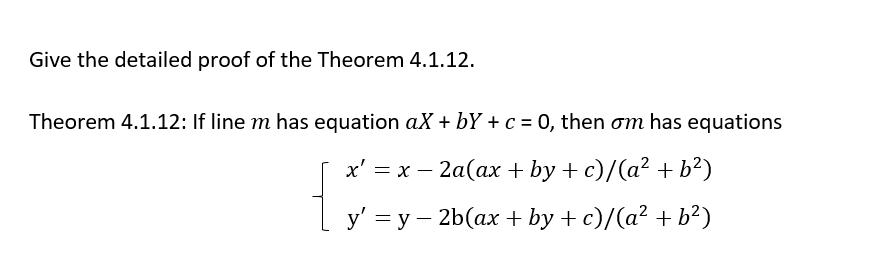 Solved Give the detailed proof of the Theorem 4.1.12. | Chegg.com