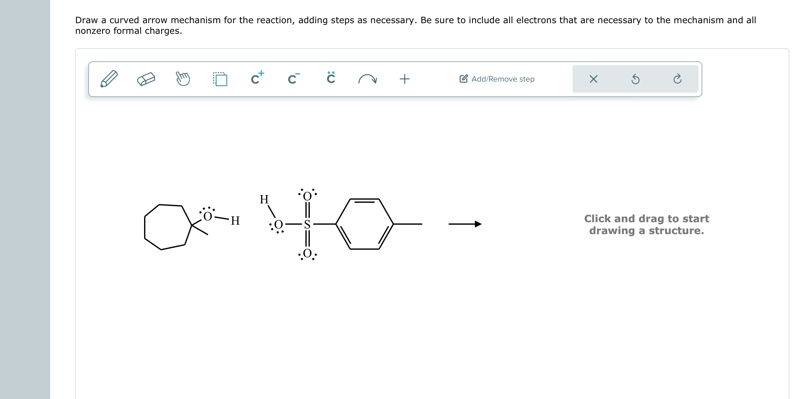 Solved nonzero formal charges.(im :,c+,c-,c¨↷+[ ﻿Add/Remove | Chegg.com