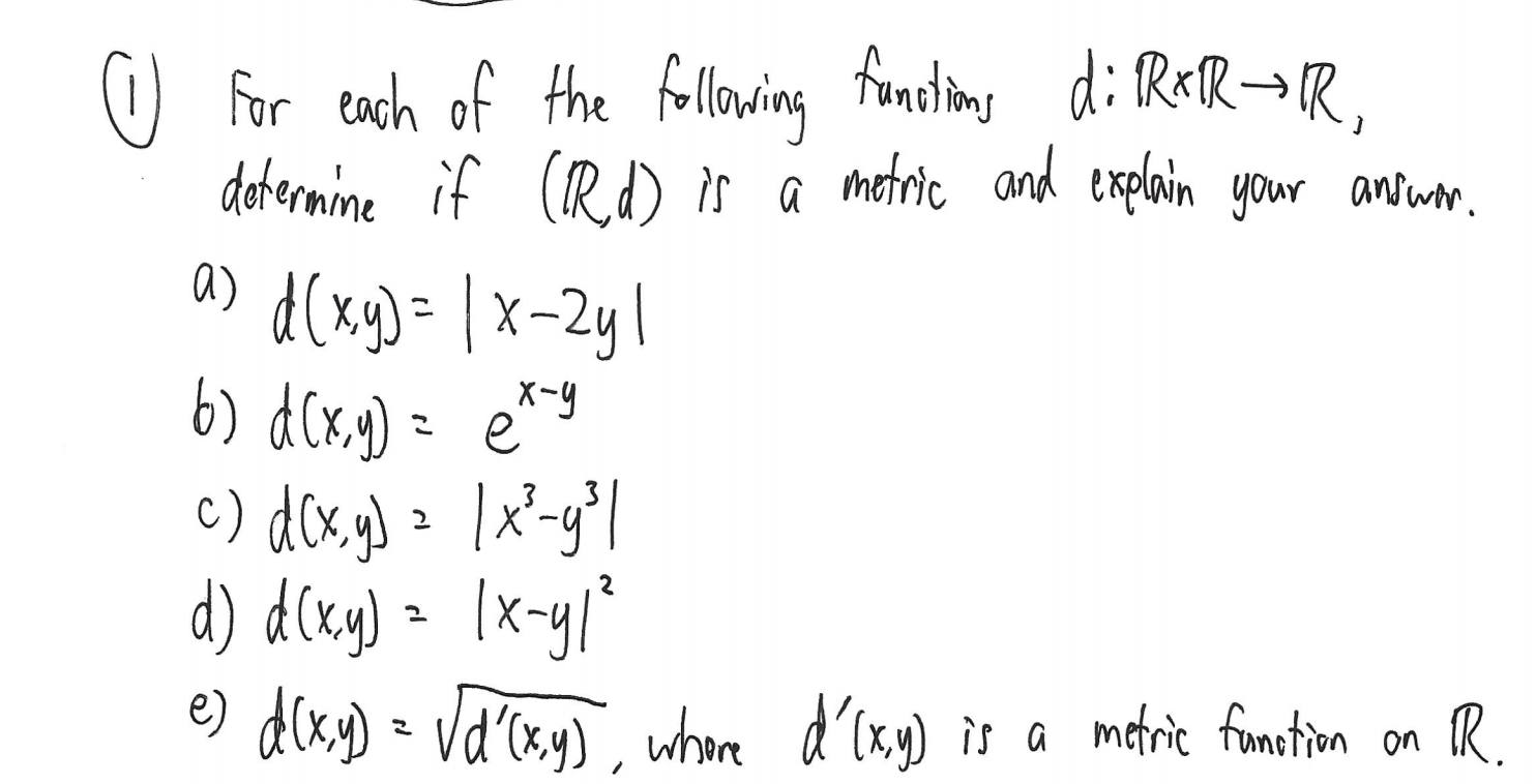 Solved O for each of the following functions di R&RTR, | Chegg.com