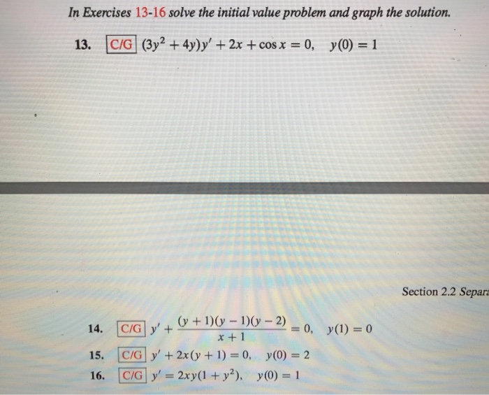 Solved In Exercises 13-16 solve the initial value problem | Chegg.com