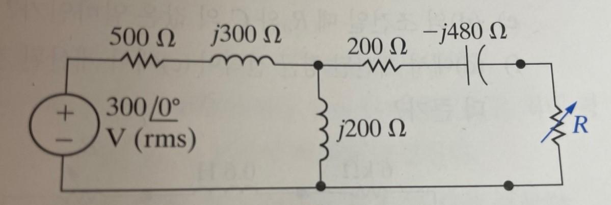 Solved The variable resistor in the circuit is adjusted | Chegg.com