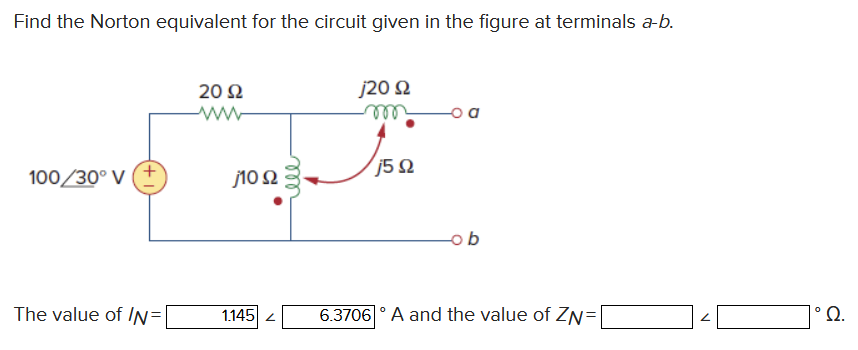 Solved Find the Norton equivalent for the circuit given in | Chegg.com