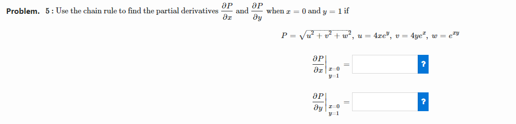 Solved Problem. 5: Use the chain rule to find the partial | Chegg.com