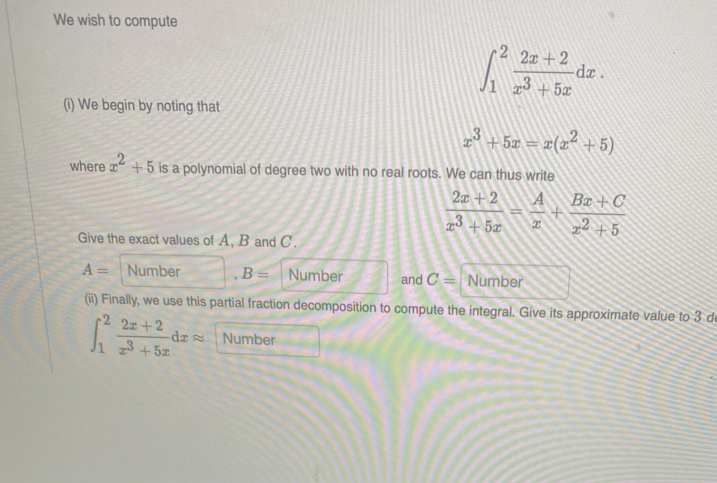 Solved We wish to compute(i) ﻿We begin by noting | Chegg.com
