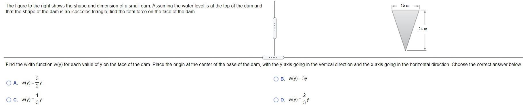 Solved 16 m The figure to the right shows the shape and | Chegg.com