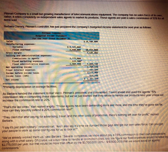 Solved Ptman Company is a small but growing manufacturer of | Chegg.com