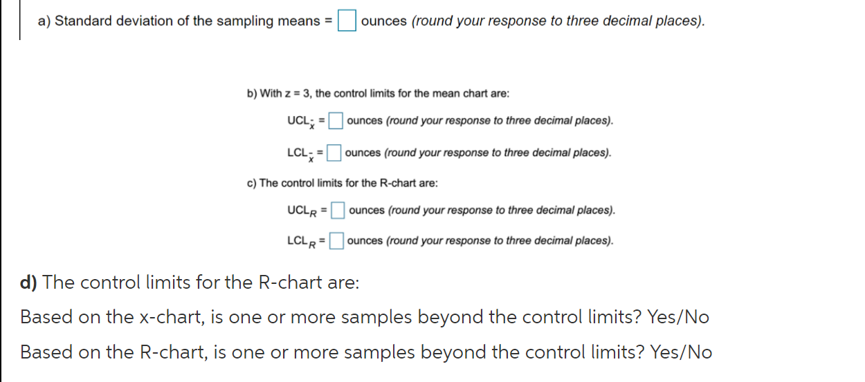 Solved A process that is considered to be in control | Chegg.com