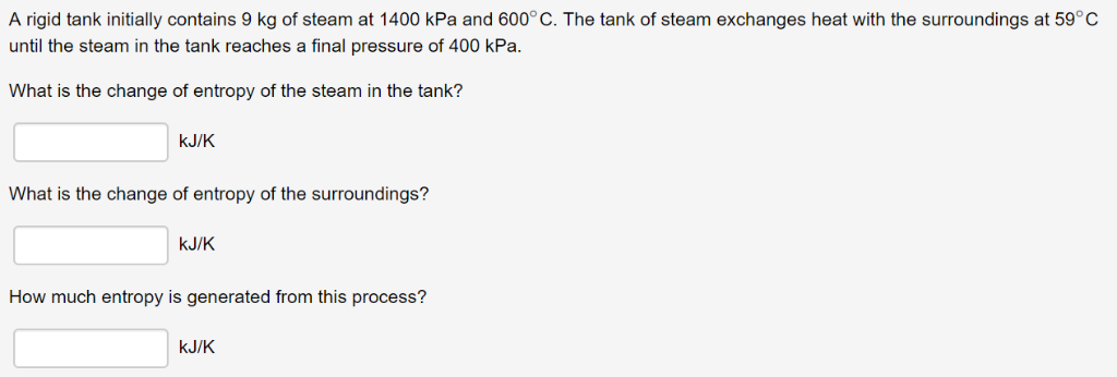 Solved A rigid tank initially contains 9 kg of steam at 1400 | Chegg.com