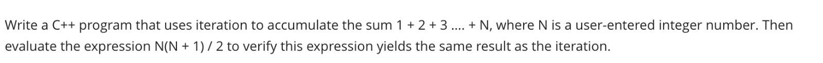 Solved Write A C Program That Uses Iteration To Accumulate
