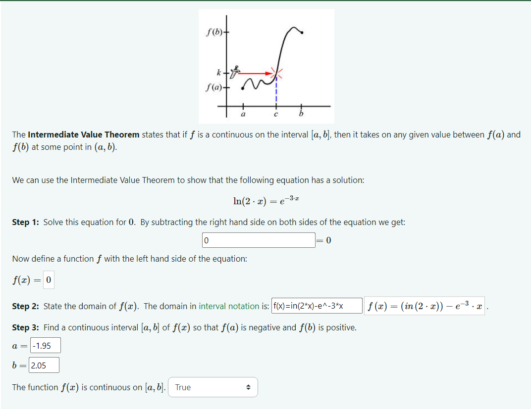 Solved The Intermediate Value Theorem States That If F Is A