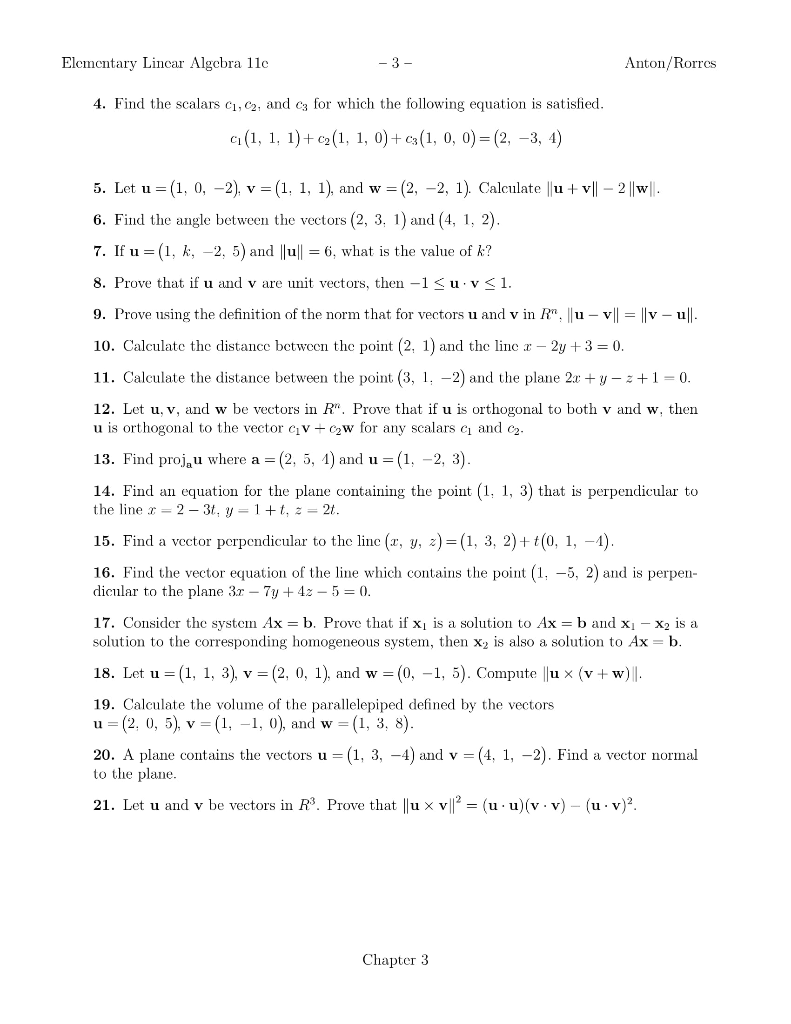 Solved Elementary Linear Algebra llc -3- Anton/Rorres 4. | Chegg.com