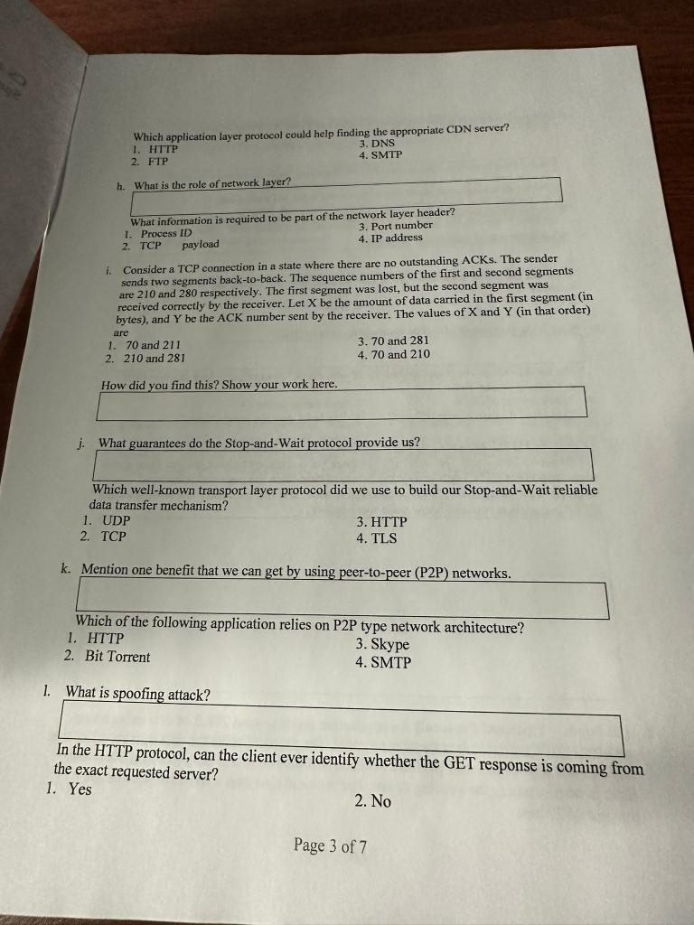 Solved Which application layer protocol could help finding | Chegg.com