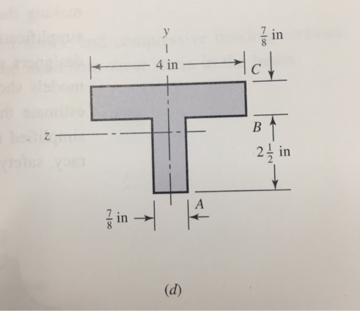 Solved neutral axis, For each section illustrated, find the | Chegg.com