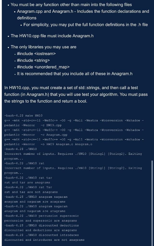 Solved Valid Anagram Problem After completion of this | Chegg.com
