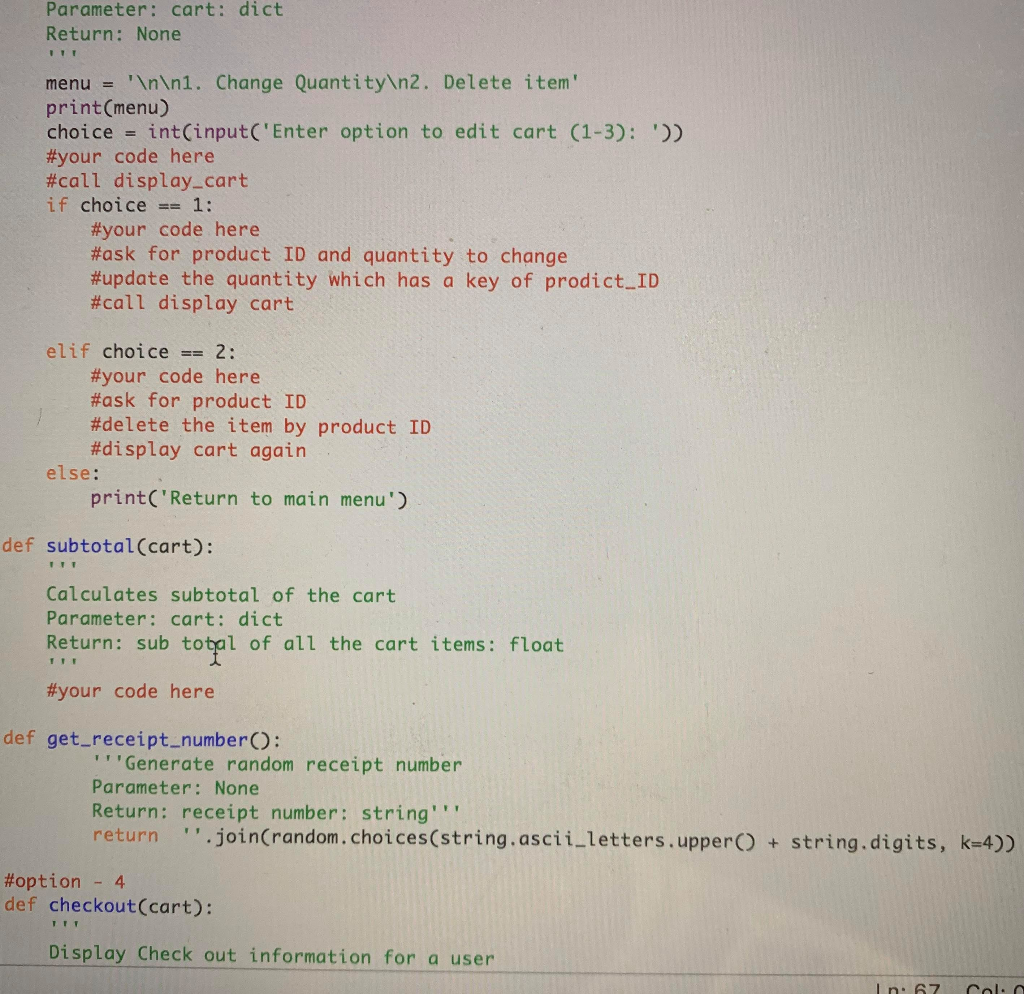 Instant Cart: Simple Grocery Cart Application The | Chegg.com