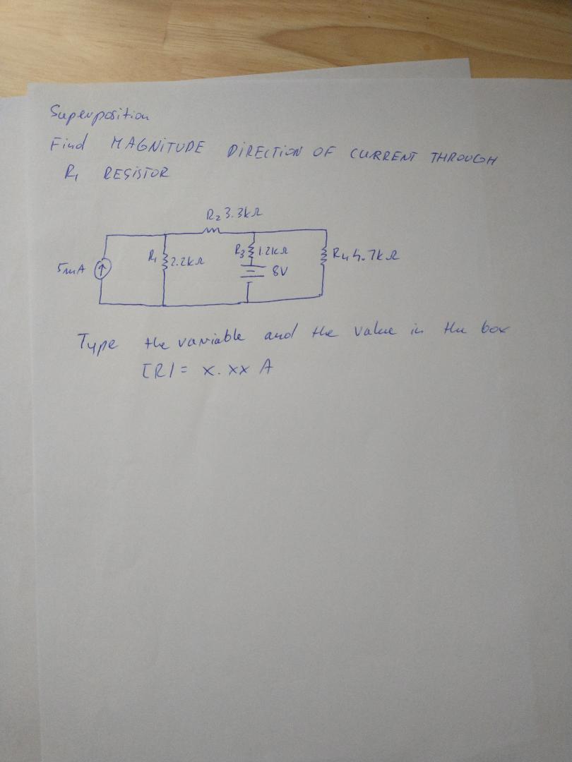 Solved SupenpositionFind MAGNITUDE DIRECTION OF CURRENT | Chegg.com